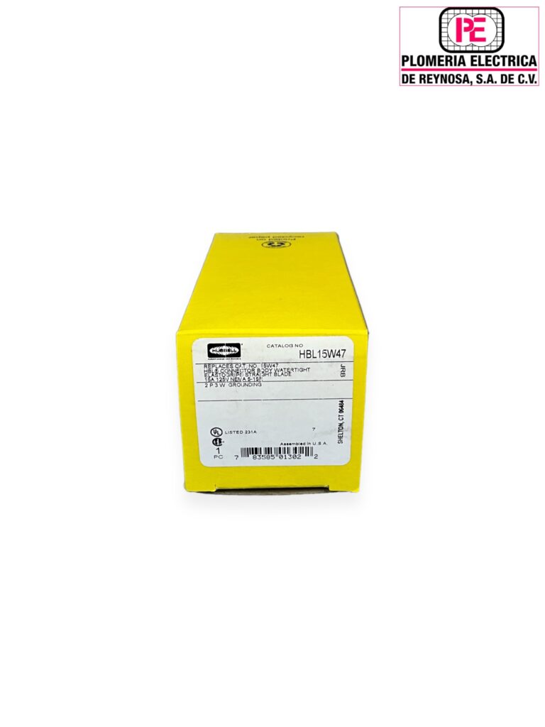 Contacto Recto 15A 2P 3H 125V HUBBELL COOPER/LEVITON